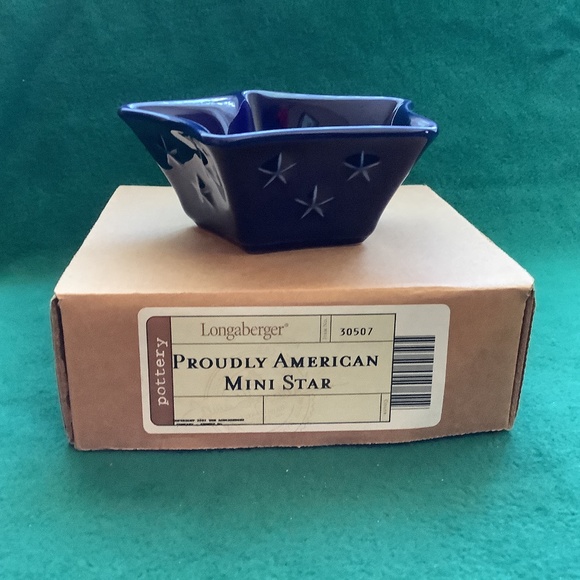 Longaberger | Accents | Longaberger Pottery Blue Mini Star | Poshmark